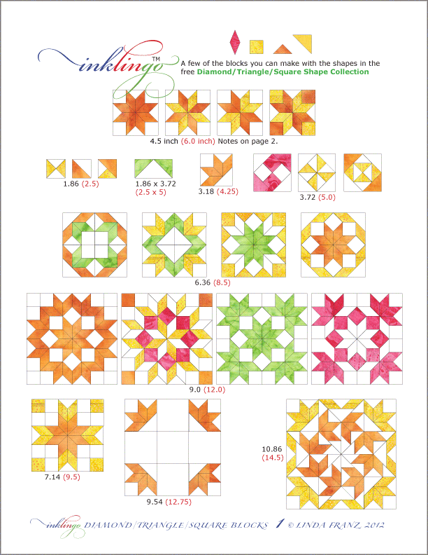 Quilt Blocks with FREE Shapes - Part 1 - Quilt with Inklingo