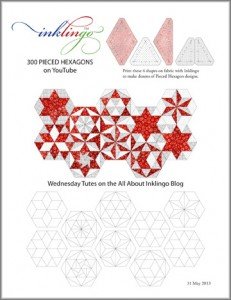 Inklingo Pieced Hexagons to Color - Quilt with Inklingo
