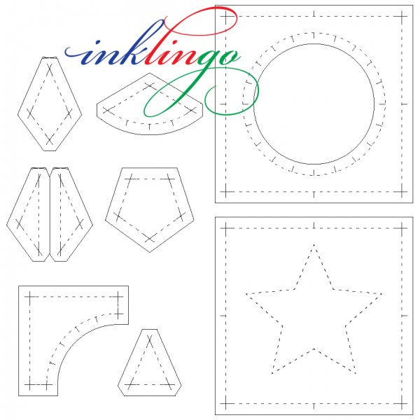Let's Sew Some Stars, 5-Pointed Stars - Quilt with Inklingo