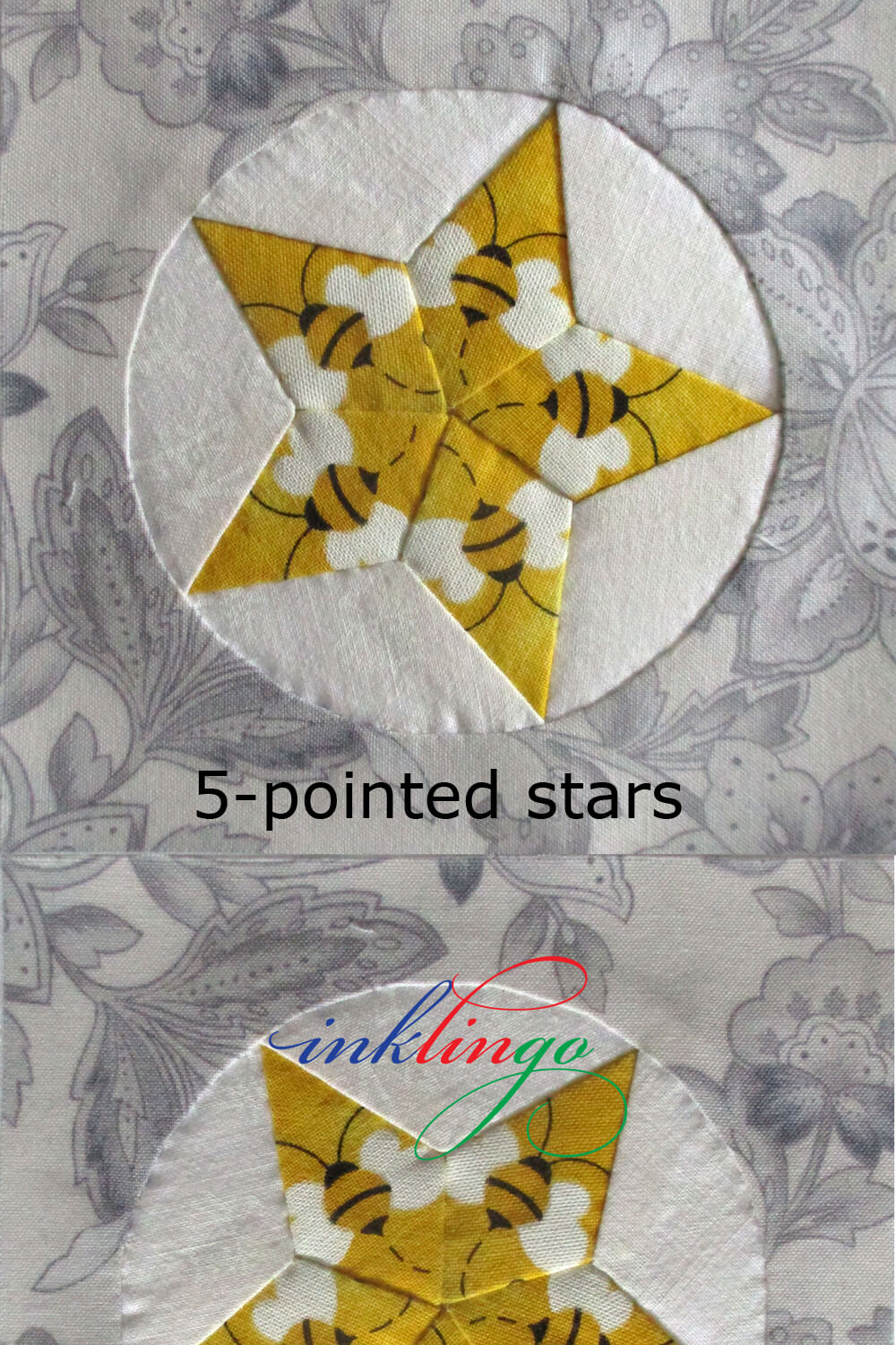 Let's Sew Some Stars, 5-Pointed Stars - Quilt with Inklingo