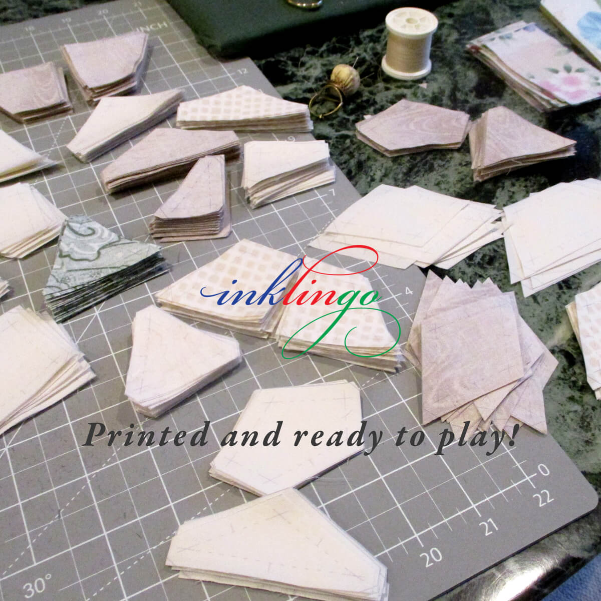 Summer Sewing Pieced Hexagons - Quilt with Inklingo