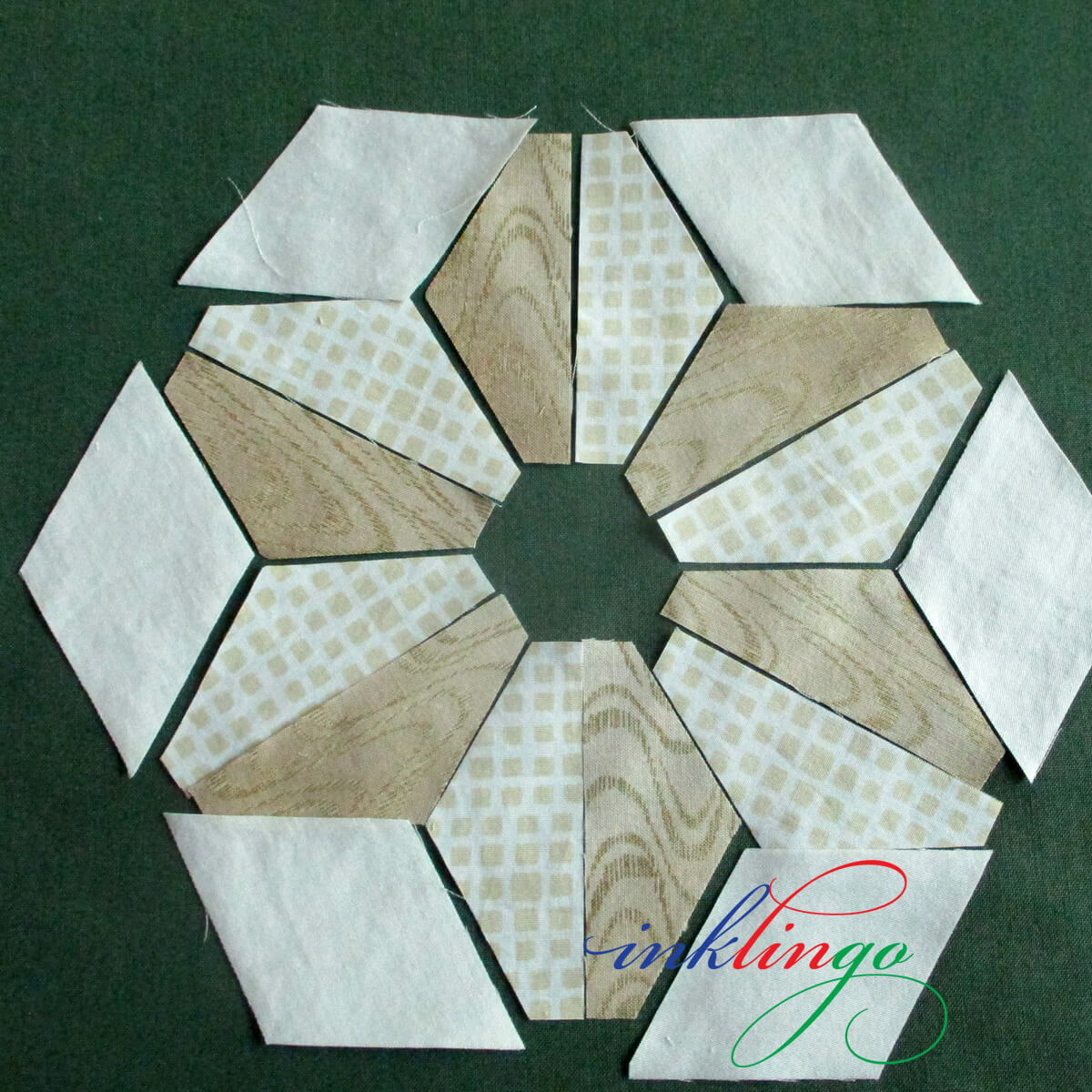 Summer Sewing Pieced Hexagons - Quilt with Inklingo