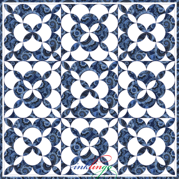 Clamshell Quilt Template - Quilt with Inklingo