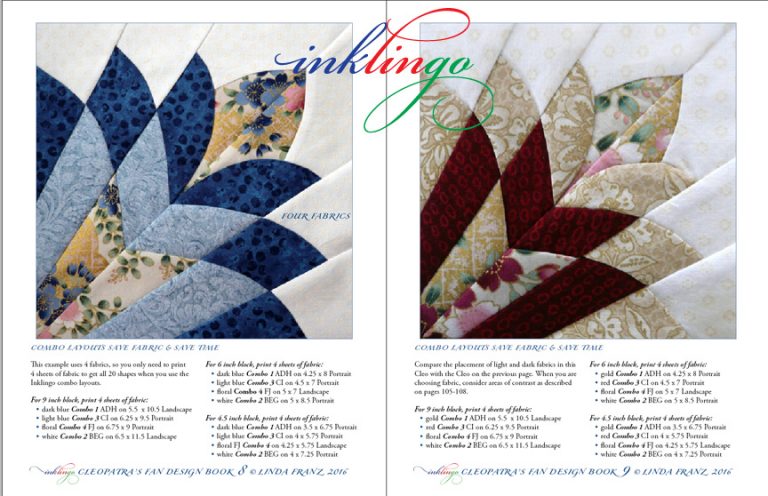 Cleopatra's Fan Quilt Templates in a New Size - Quilt with Inklingo