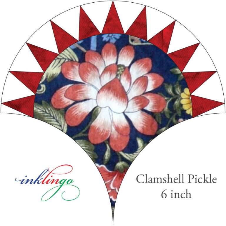 Clamshell Pickle 6 inch PDF - Quilt with Inklingo