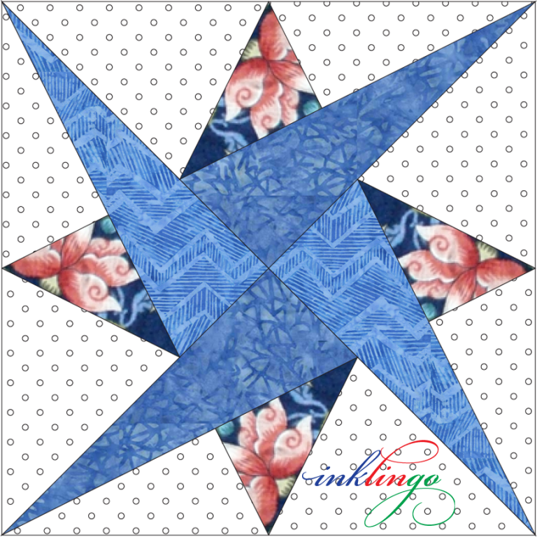 6 inch Starry Path PDF - Quilt with Inklingo