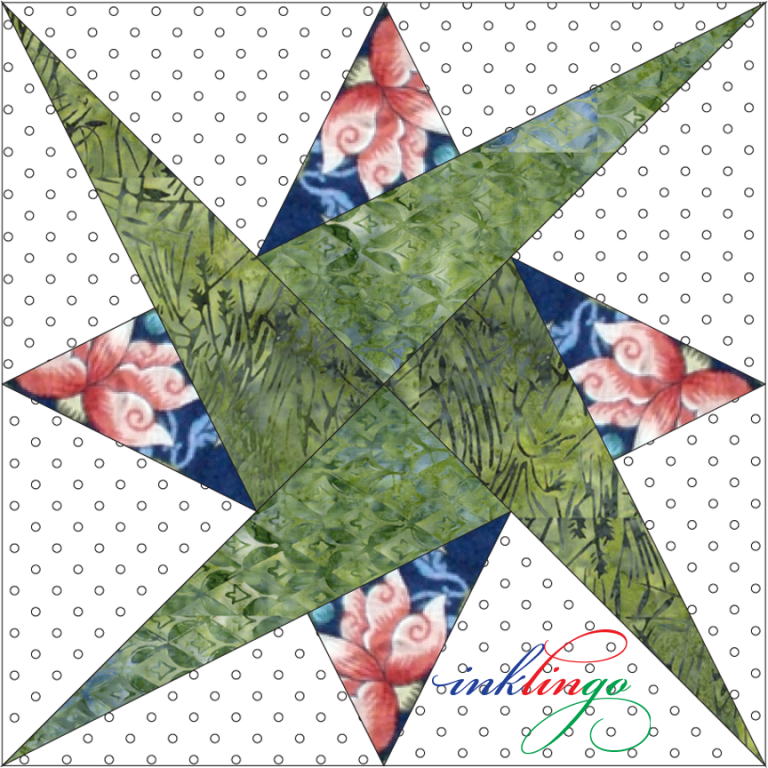 6 inch Starry Path PDF - Quilt with Inklingo