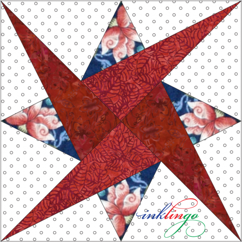 6 inch Starry Path PDF - Quilt with Inklingo