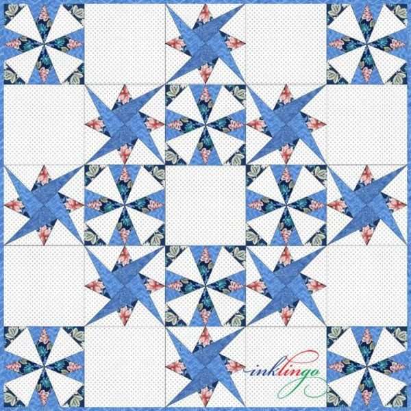 Inklingo Starry Path Quilt Settings - Quilt with Inklingo