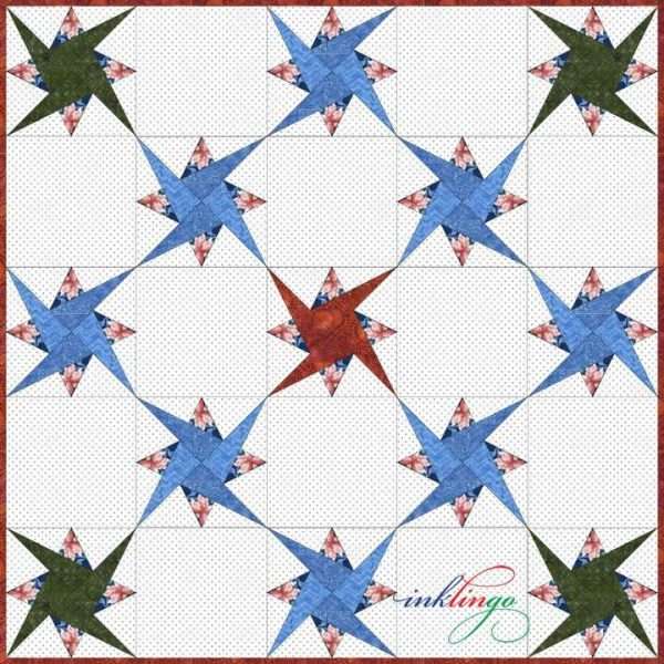 Inklingo Starry Path Quilt Settings - Quilt with Inklingo