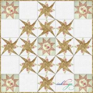 Inklingo Starry Path Quilt Settings - Quilt with Inklingo