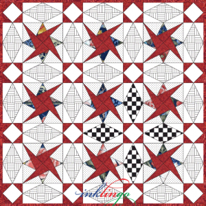 Starry Path Quilt Setting Ideas - Quilt with Inklingo