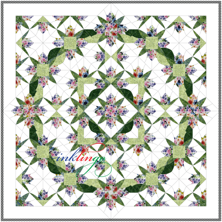 Tulip Patch 8-inch PDF - Quilt with Inklingo