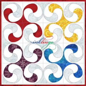 Yin Yang 8 inch Download - Quilt with Inklingo